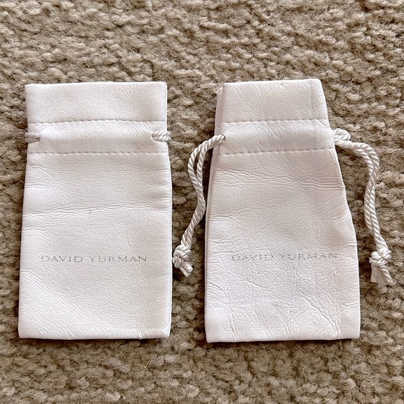 David Yurman | Bags | David Yurman Jewelry White Leather Cinch Pouch ...